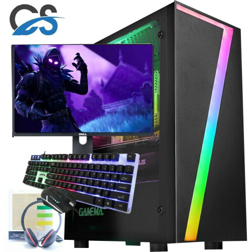 Refurbished Fast Gaming PC Computer Bundle Core i7 16GB 480GB SSD W10 ...