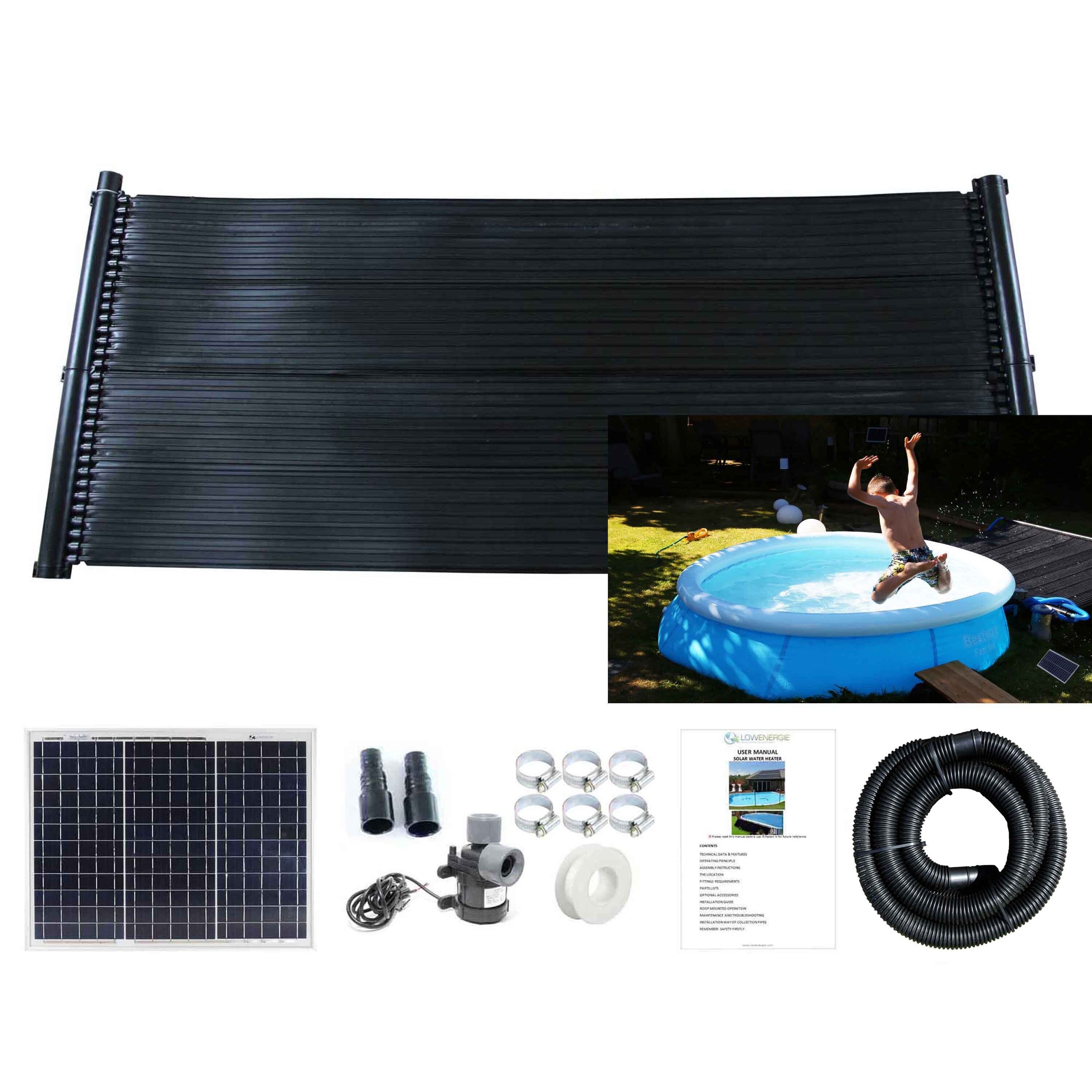 Swimming Kids Pool Hot Water Heater Mat PV Panel Pump Kit Free Sun ...
