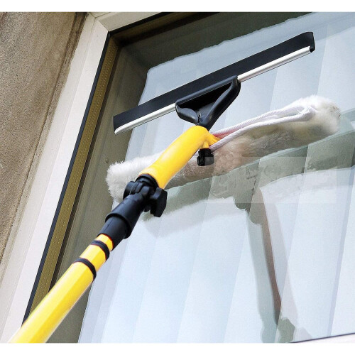 Extendable Window Cleaner Squidgy Equipment Pole Steel, Yellow 3.5M on ...