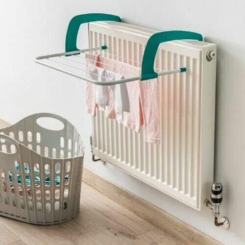 Radiator Clothes Drying Rack Indoor Folding Strong Rail Airer Set Of 3 ...