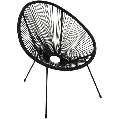 Modern and Funky Design Garden Rattan String Moon Chairs Indoor/Outdoor ...