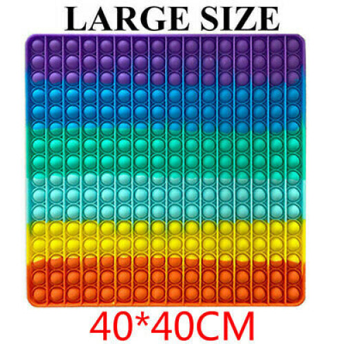 40CM Big Jumbo Pop Its Fidget Toys Clip Finger Silicone Bubble Squeeze ...