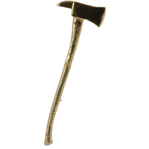 (Gilt Plated) Fire Department Badge Kilt Pin Axe Design Antique, Chrome ...