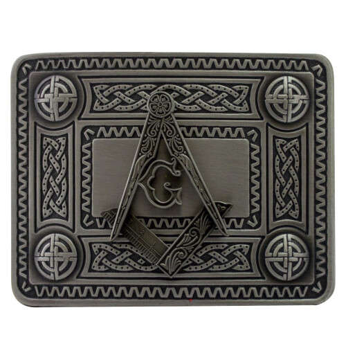 (Celtic Thistle Antique) Kilt Belt Buckle Mens Celtic Thistle Masonic ...