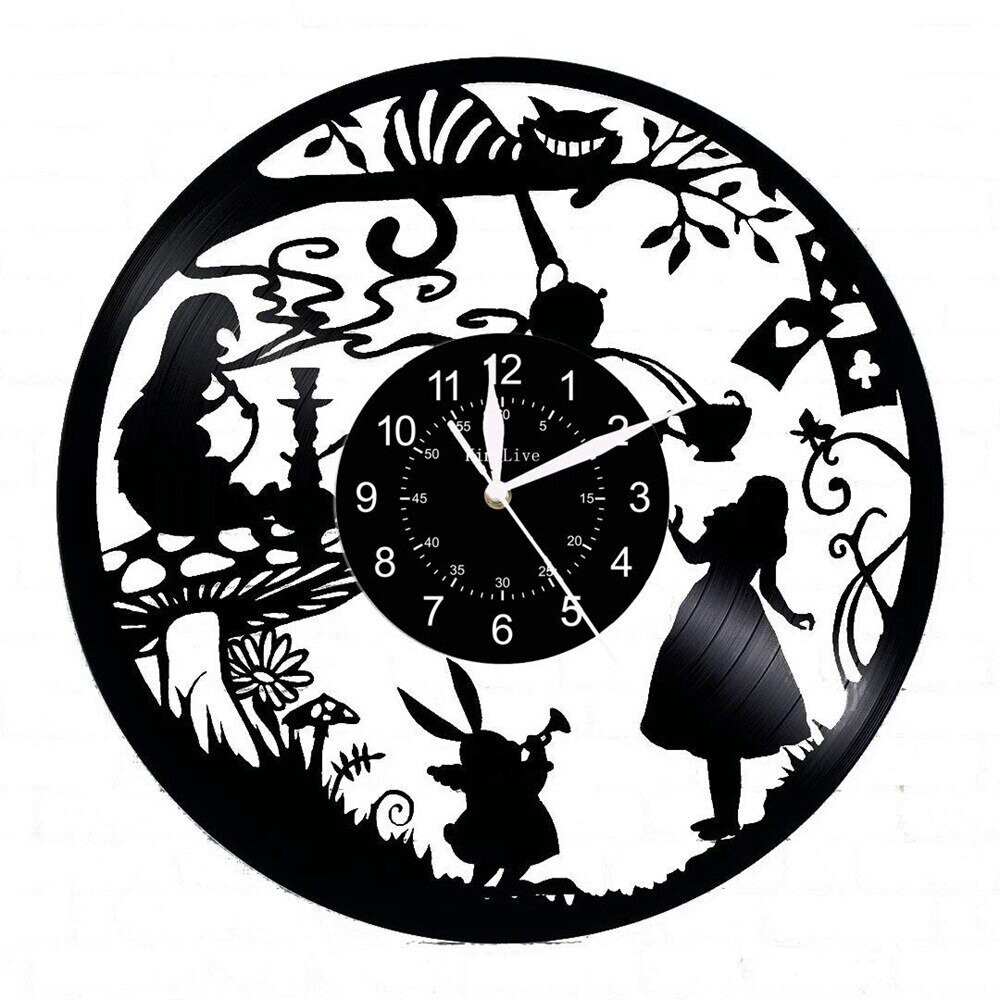 (NO.3 WITH LED) Alice In Wonderland Retro Nostalgic Clock, Fashion ...