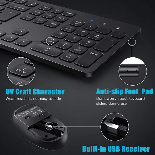 Wireless Keyboard And Mouse Tedgem 2 4g Pc Keyboard And Mouse Laptop Keyboard And Mouse