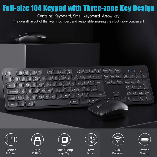 Wireless Keyboard And Mouse Tedgem 2 4g Pc Keyboard And Mouse Laptop Keyboard And Mouse