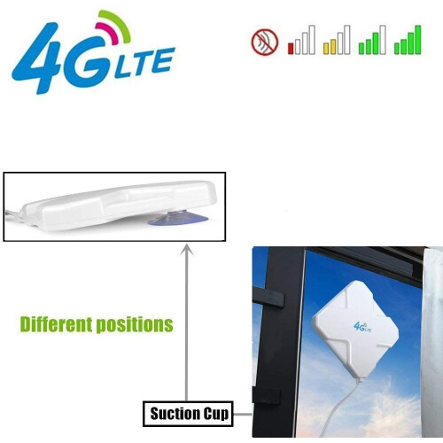 SMA 4G LTE Antenna, 35DBI GSM High Gain Antenna Dual Mimo Wifi Signal ...