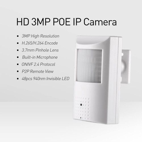 Revotech POE IP Camera with Microphone, PIR Pinhole Indoor Security ...