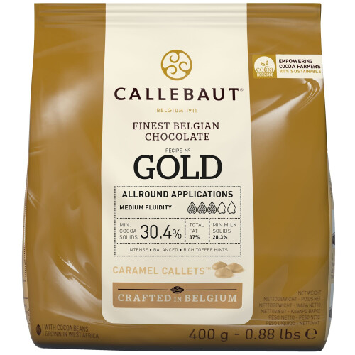 Callebaut Gold Chocolate Caramel Callets - 1x400g on OnBuy