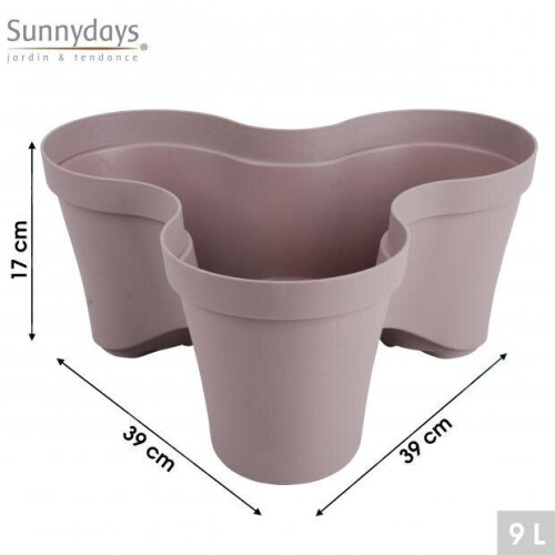 Large Stackable Planters Trio Shape Taupe on OnBuy