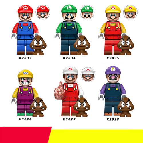 (Full Set of 6 ) Super Mario Fit Lego Minifigures Toy Collection on OnBuy
