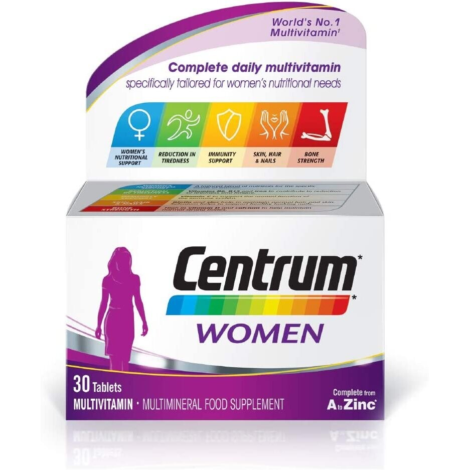 Centrum Women Multivitamin & Mineral Tablets, 24 Essential Nutrients ...