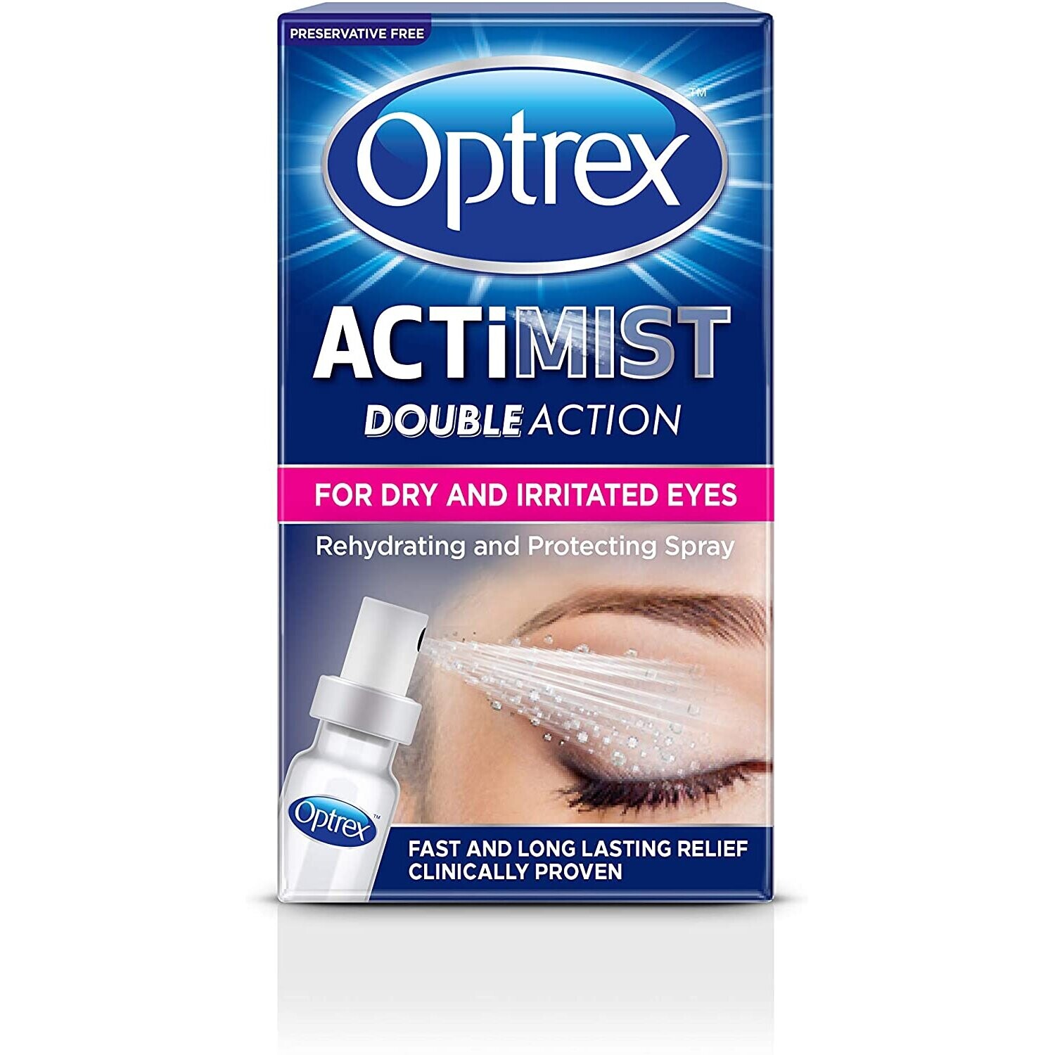 Optrex Double Action ActiMist Dry and Irritated Eyes Spray, 10 ml on OnBuy