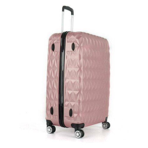 3pcs Rose Gold Hard Shell Luggage Suitcase Set Travel Trolley Case on OnBuy