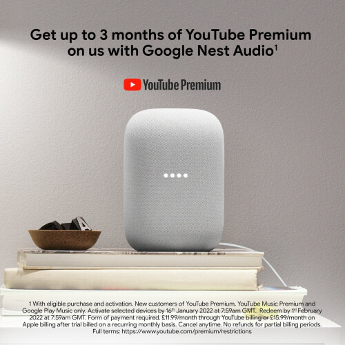 Google Nest Audio Smart Speaker - Charcoal on OnBuy