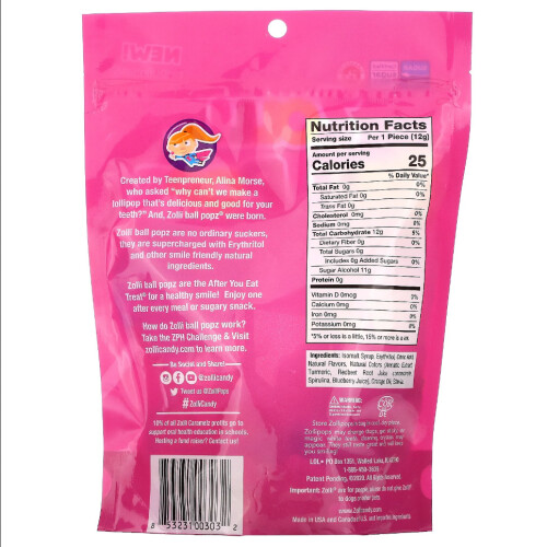 Zollipops, Zolli Ball Popz Fruit, Assorted, 10-12 Pops, 5.2 oz on OnBuy