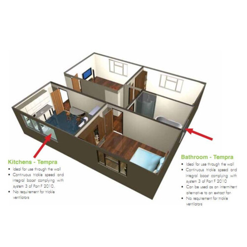Vent-Axia 443311 Lo-Carbon Tempra HTP Heat Recovery Extractor Fan on OnBuy