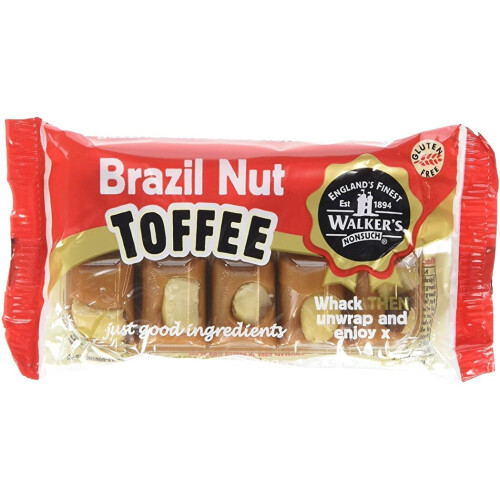 WALKERS NONSUCH Brazil Nut Toffee Bars in Traditional Tin Tray 100 g (Pack of 10) on OnBuy