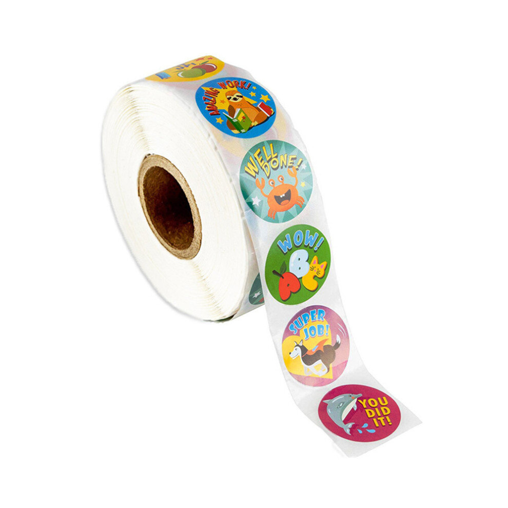 500 Pcs/roll Reward Stickers Motivational Stickers Roll for Kids for ...