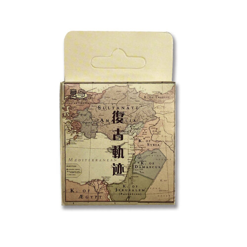 46 Pcs/box Vintage World Maps Scrapbook Paper Sticker Vintage ...