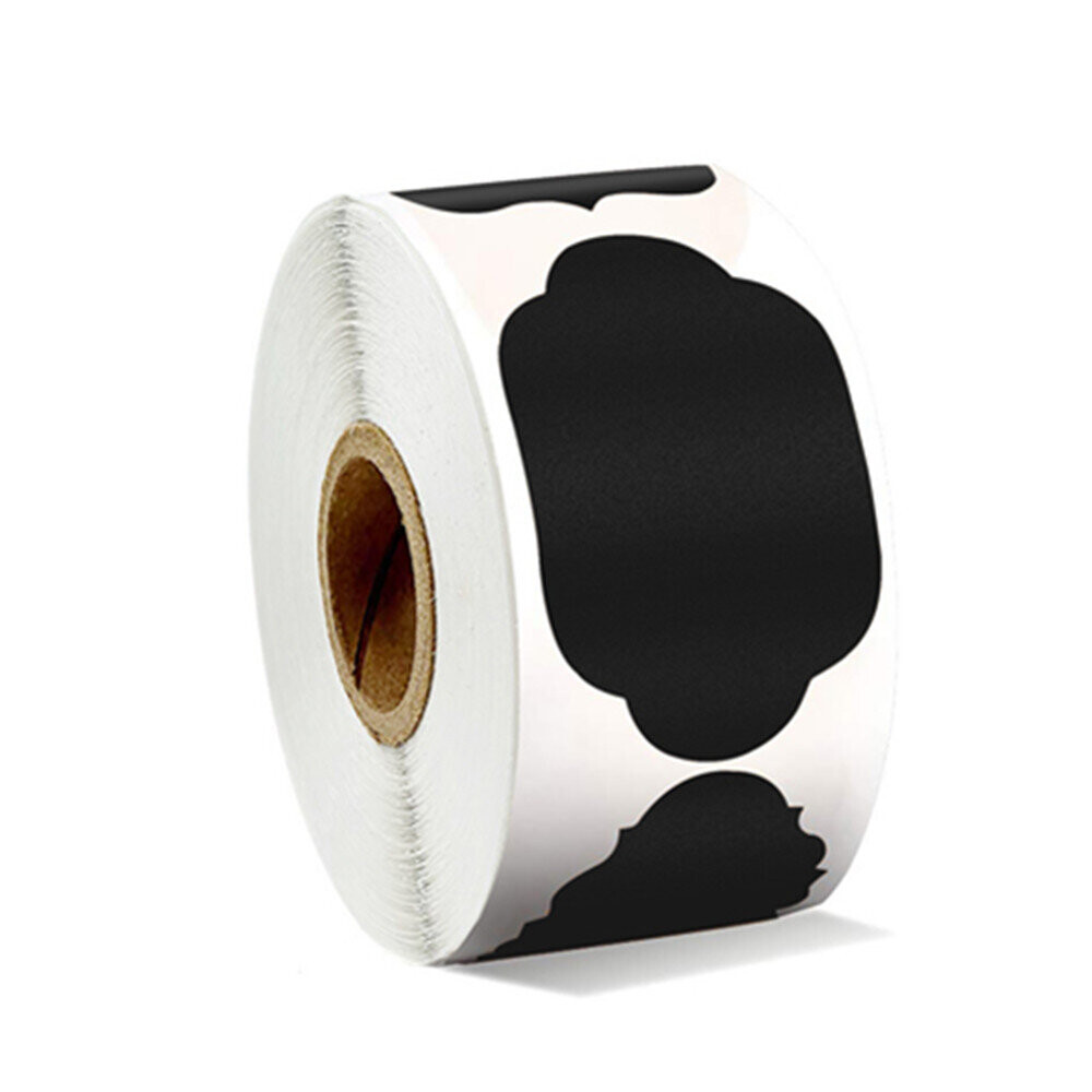 300Pcs/Roll Chalkboard Labels sticker white and black labels for ...
