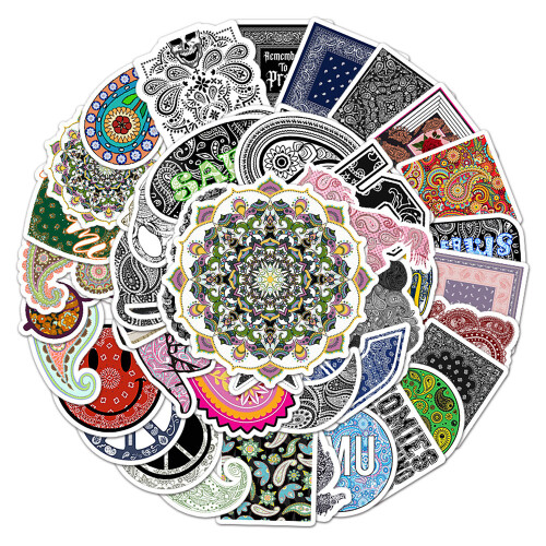50PCS/set Colorful Paisley Graffiti Stickers Aesthetics Laptop Guitar ...