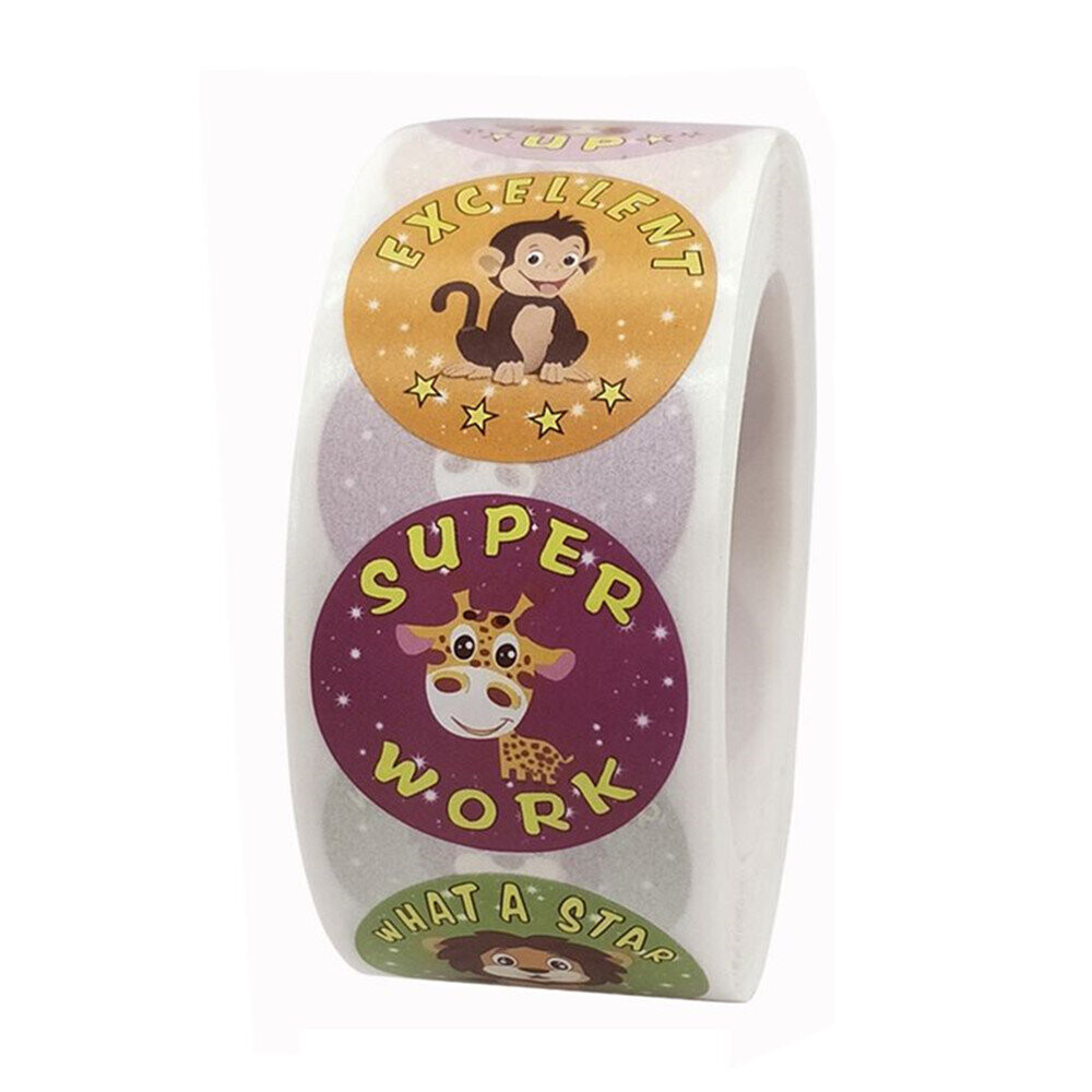 500 Pcs/roll Reward Stickers Motivational Stickers Roll for Kids for ...