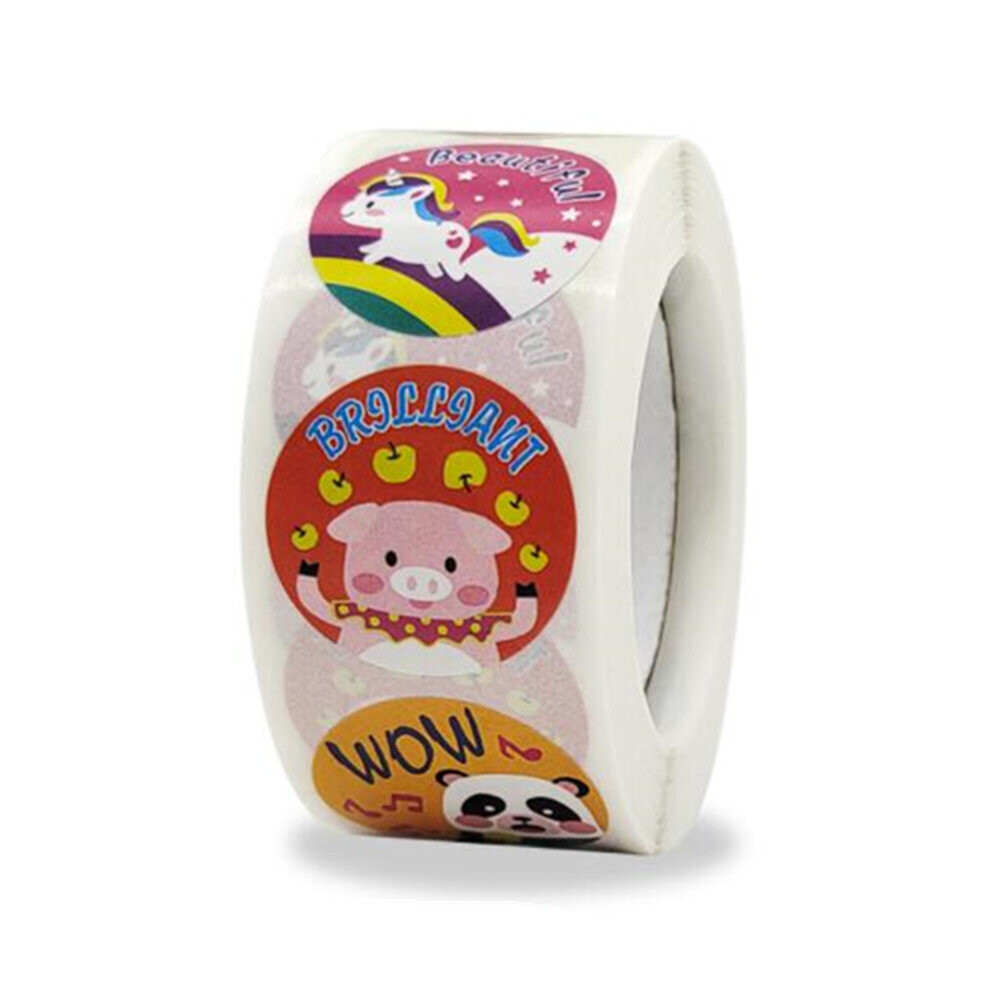 500 Pcs/roll Cartoon Cute Cat Animal Stickers For School Reward Label ...