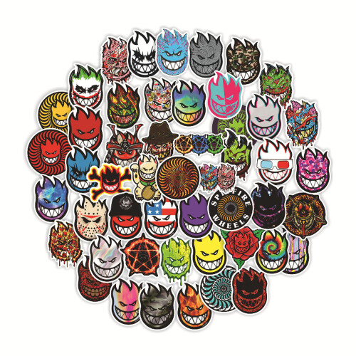 50Pcs/set Waterproof Funny Spitfire Style Stickers for Mobile Phone ...