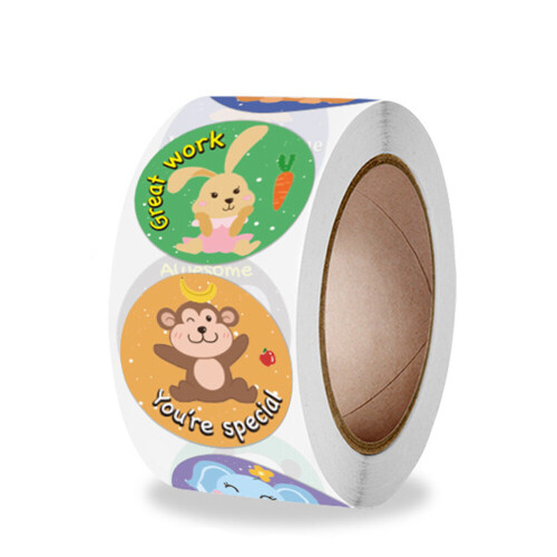 500Pcs/roll Teacher Reward Stickers Kids Children Kindergarten School ...