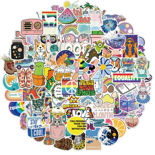 100PCS/PACK Beautiful Lovely VSCO Girl Stickers Gift Kawaii Cartoon ...
