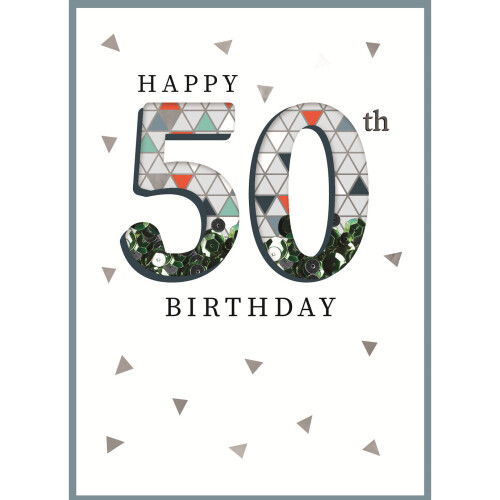50th Birthday A Special Day Embellished Birthday Greeting Card ...