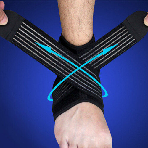 M Black Ankle Sprain Brace Foot Support Achilles Tendon Strap Guard ...