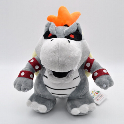 (Grey) Super Mario Dry Bowser Bones Koopa Plush Doll Toy on OnBuy