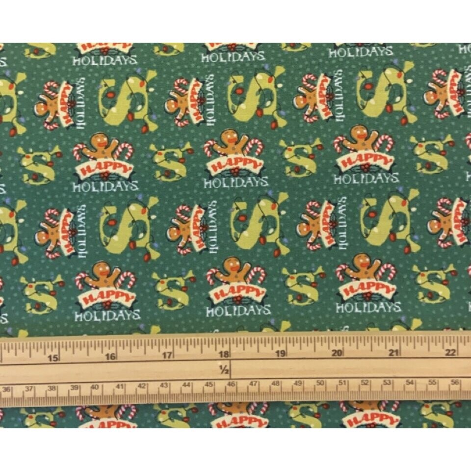 Fat Quarter Shrek Dear Santa Happy Holidays 100% Cotton Quilting Fabric ...