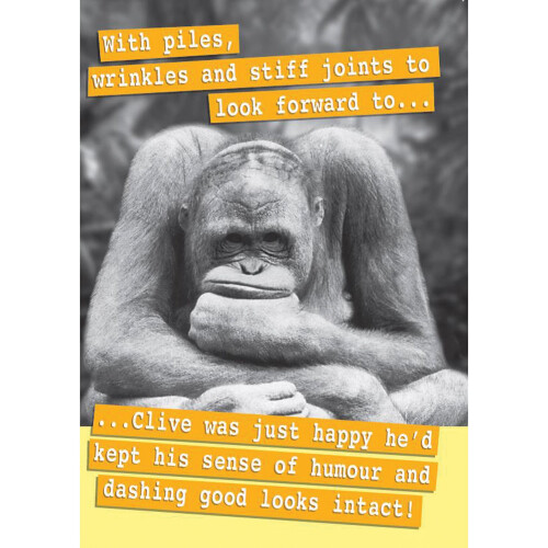Piles & Stiff Joints Humour Birthday Card Funny Quitting Hollywood ...