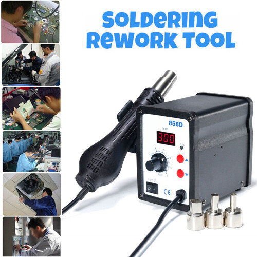 220V Soldering Repair Desoldering Iron Station Hot Air Rework SMD Tool ...