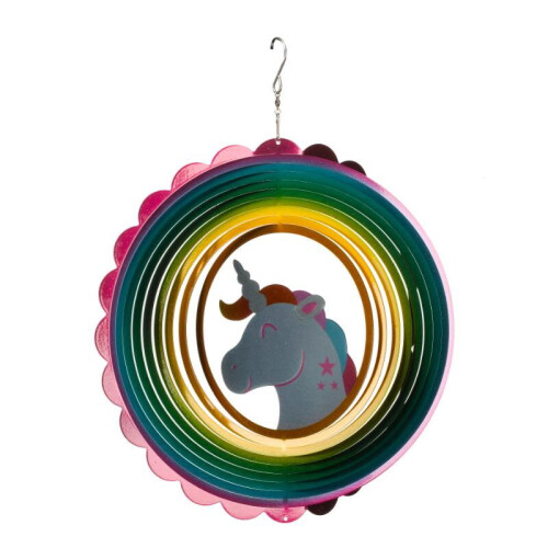 Flamboya Rainbow Stainless Steel Hanging Garden Decor Wind Spinner on OnBuy