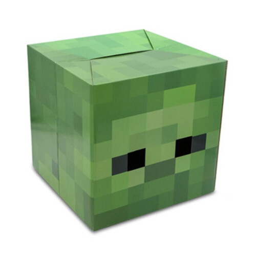 (Green Zombie) Minecraft Cardboard Headgear Box Cosplay Costume on OnBuy