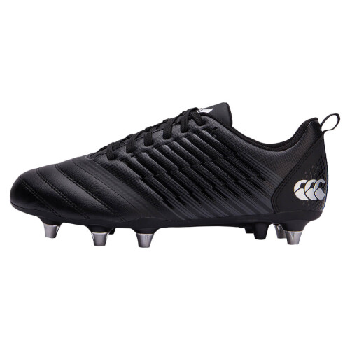 (UK 10, Black/Grey) Canterbury Mens Stampede 3.0 SG Mesh Leather Metal ...