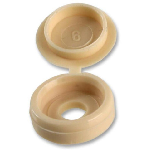(White) Hinged Screw Cap 6G - 8G - Pack of 100 Caps on OnBuy