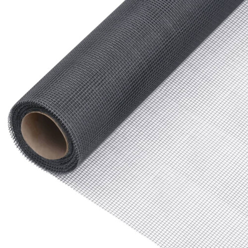 vidaXL Mesh Screen Fiberglass 112x1000 cm Grey Fencing Barrier Fence ...