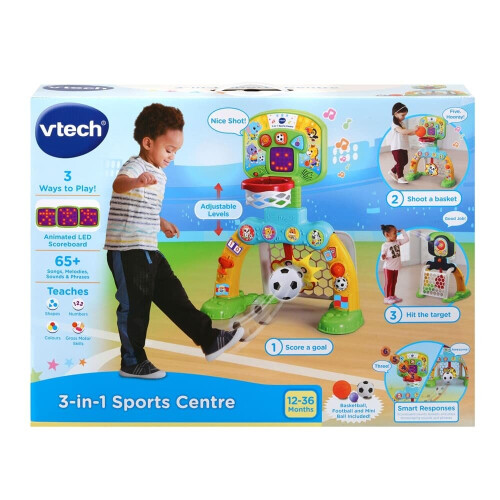 VTech Yellow/Blue 3 In 1 Sports Centre Baby Interactive Toy on OnBuy
