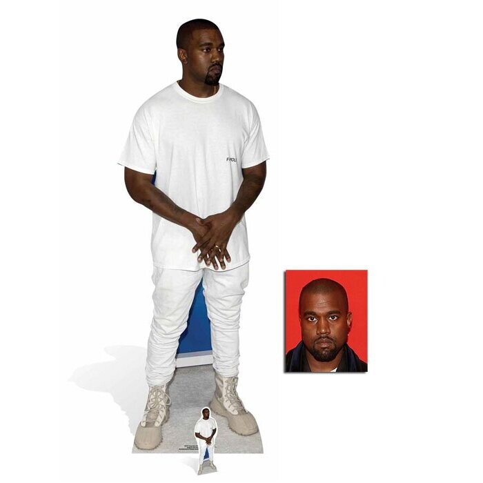 Kanye White T Shirt Style Lifesize and Mini Cardboard Cutout / Standee ...