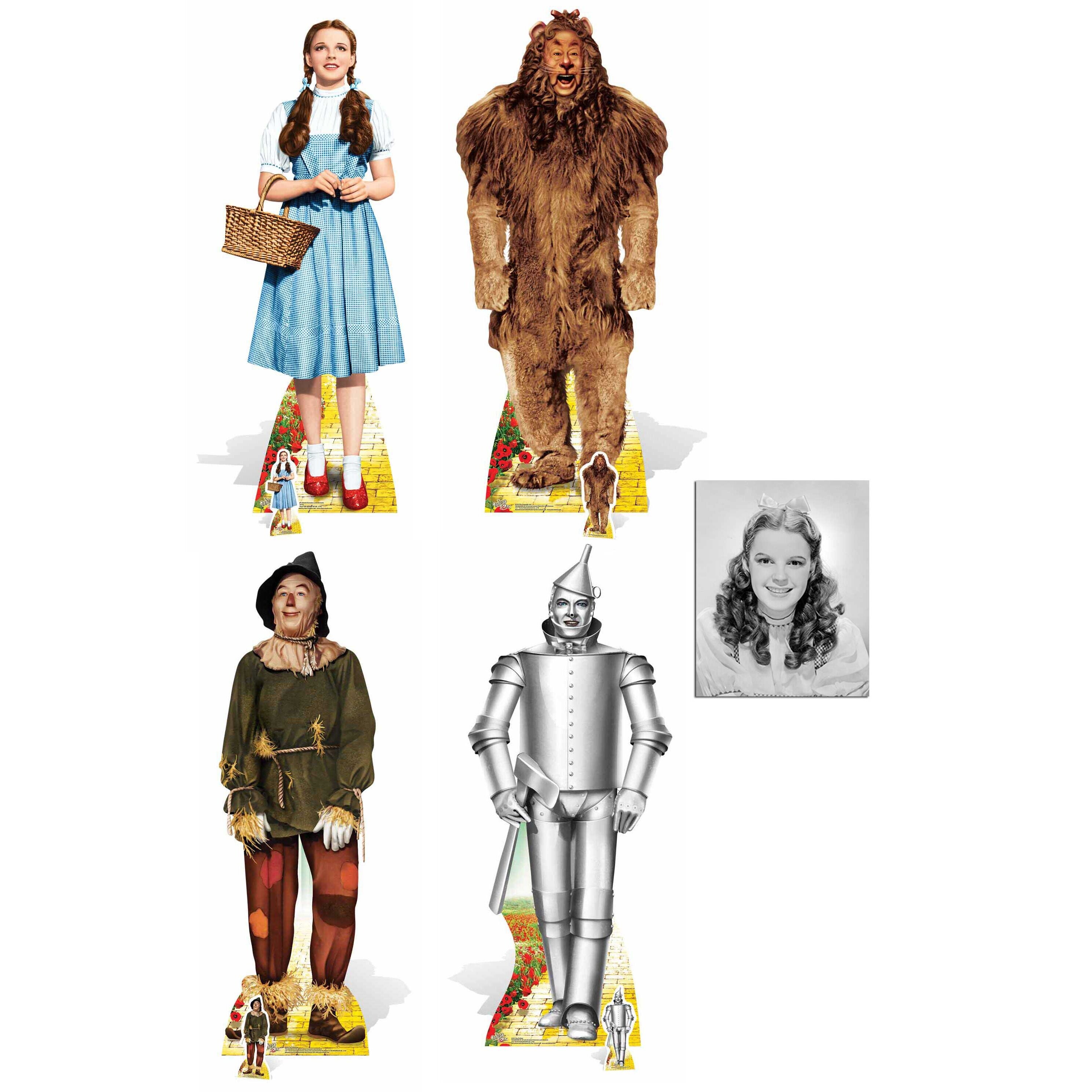 Wizard of OZ Set of 4 Lifesize and Mini Cardboard Cutout Collection Standee / Standup - Includes ...