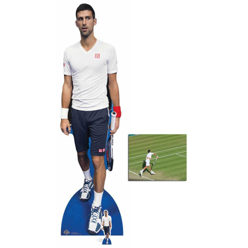 Djokovic, Novak Lifesize and Mini Cardboard Cutout / Standup / Standee - Includes 25x20cm Star ...