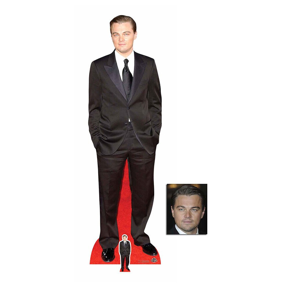 Leonardo DiCaprio Black Suit Lifesize and Mini Cardboard Cutout / Standup / Standee - Includes ...