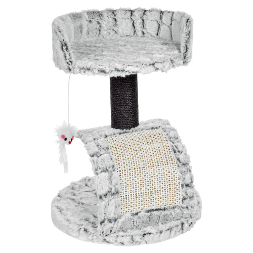 40 cm Cat Scratching Post Bed Activity Centre Toys Grey Play Scratcher ...