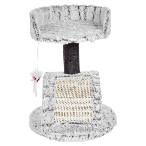 40 cm Cat Scratching Post Bed Activity Centre Toys Grey Play Scratcher ...